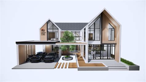 แบบบ้านสองชั้นสไตล์นอร์ดิกโมเดิร์น อบอุ่น กว้างขวาง ครบครัน บนพื้นที่ใช้สอย 325 ตร ม Naibann