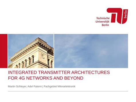 Pdf Integrated Transmitter Architectures For 4g Networks