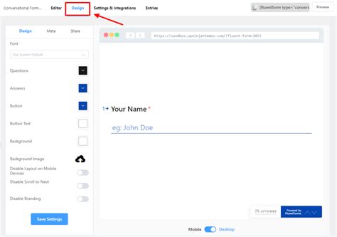How To Customize A Conversational Form With Fluent Forms Wp Manage Ninja