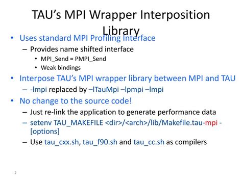 Ppt Taus Mpi Wrapper Interposition Library Powerpoint Presentation