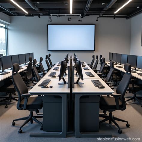 Modern Time Design Studies University Classroom Stable Diffusion Online