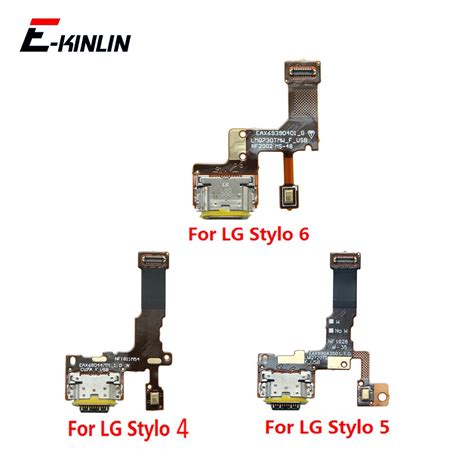 Charger Usb Dock แท่นชาร์จพอร์ตบอร์ดพร้อมไมโครโฟน Flex Cable สําหรับ Lg Stylo 6 5 4 อะไหล่ซ่อม