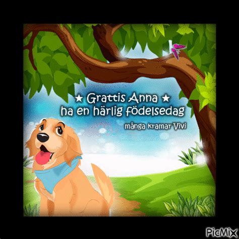 Grattis Anna T 2023 Free Animated  Picmix