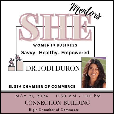 She Mentors Luncheon Dr Jodi Duron Elgin Chamber Of Commerce