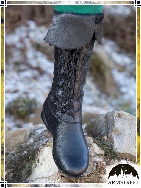 Forest Medieval Boots Black Eu41 Us10w Us8m Dark Medieval Style