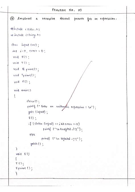 CD Program Practical File Compiler Design Studocu