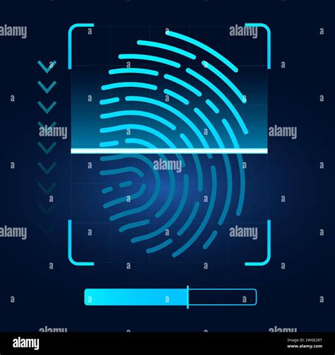 Electronic Fingerprint Scanning Biometric Data Identification Process Authorization Technology