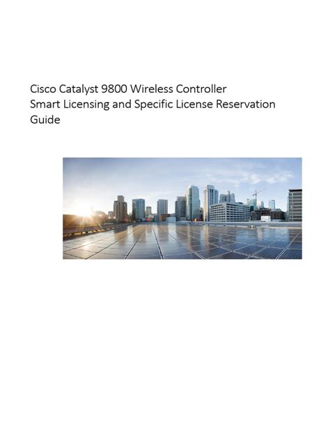 Cisco C9800 Wlc Smart Licensing Slr Guide Pdf Proxy Server Computer Networking