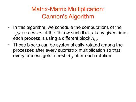 ppt dense matrix algorithms powerpoint presentation free download