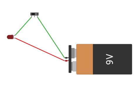 circuit design led with slideswitch tinkercad