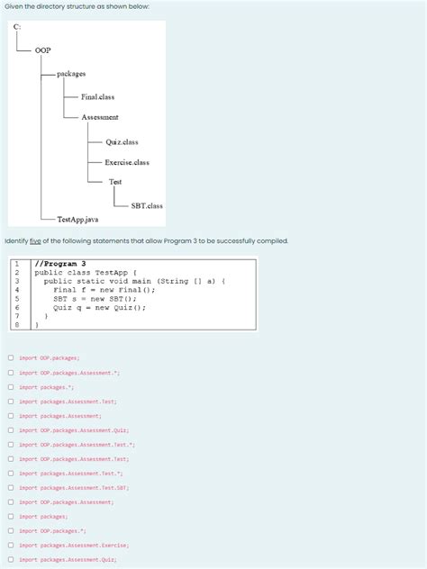 solved given the directory structure as shown below c oop