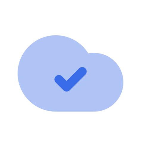 Cloud Check Generic Blue Icon