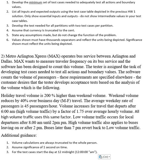 Develop The Minimum Set Of Test Cases Needed To Adeguately Test All