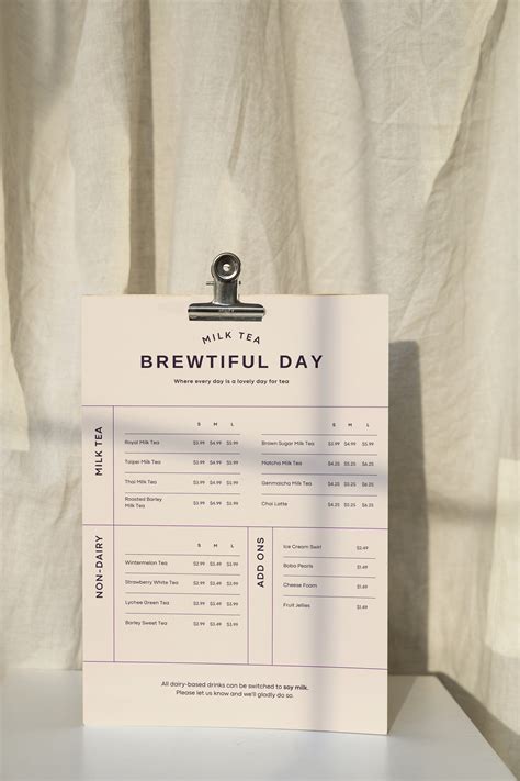 Aesthetic Cafe Menu Template Editable Menu Modern Drinks List Minimal Drink Menu