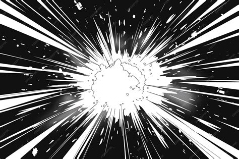 코스의 방사선 속도 선 폭발 배경 슈퍼히어로 액션 플래시 폭발적인 반이는 만화 프리미엄 Ai 생성 이미지