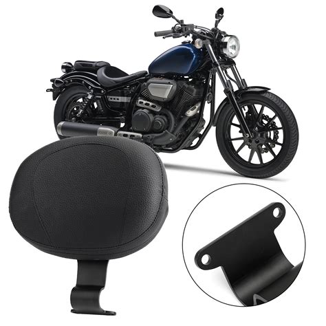 Mad Hornets Black Motorcycle Driver Rider Backrest For Yamaha Bolt