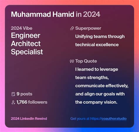 muhammad hamid on linkedin dotnet crossplatform techleadership