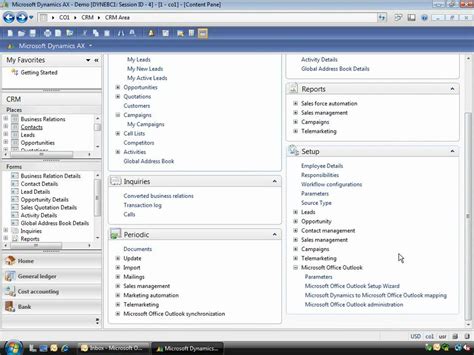 Microsoft Dynamics Ax 2009 Setting Outlook Sync Crm Youtube