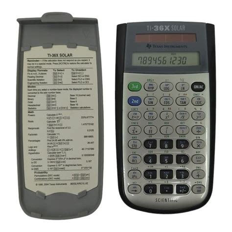 Texas Instruments Other Texas Instruments Ti36x Solar Scientific Calculator Gray Cover
