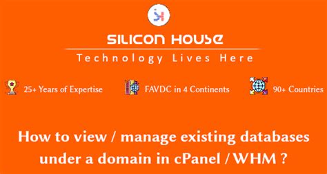 How To View And Manage Existing Databases Of Domain In Cpanel Whm