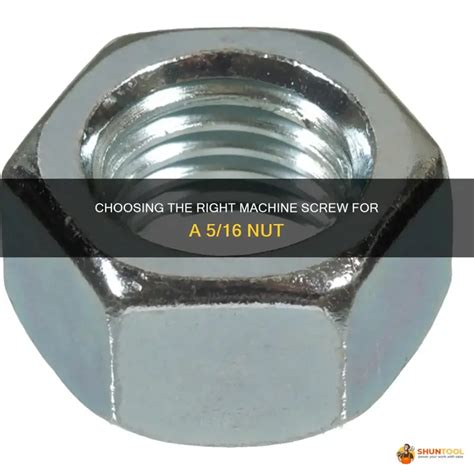 Choosing The Right Machine Screw For A 516 Nut Shuntool