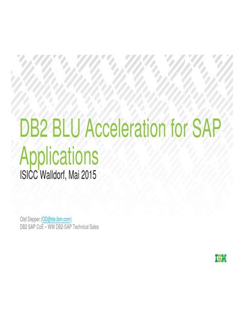 Best Practices Db2 Blu Acceleration Für Sap Olaf Depper Pdf Ibm Db2 Database Index