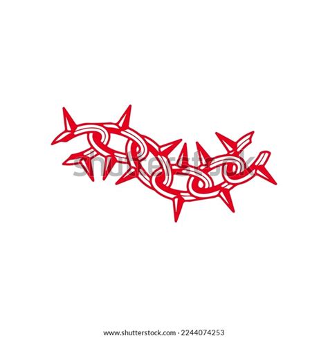 Chain Thorns Vector Illustration Stock Vector Royalty Free 2244074253 Shutterstock