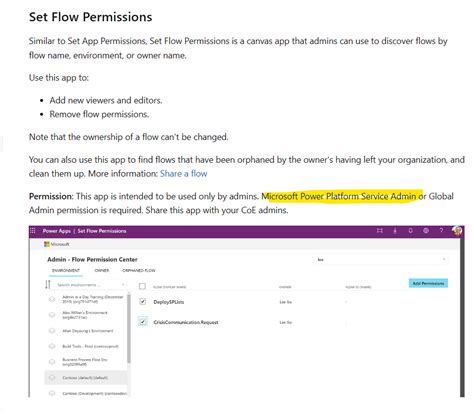 Coe Starter Kit Bug Sharing Set App Permissions User With Object Id Does Not Have Any