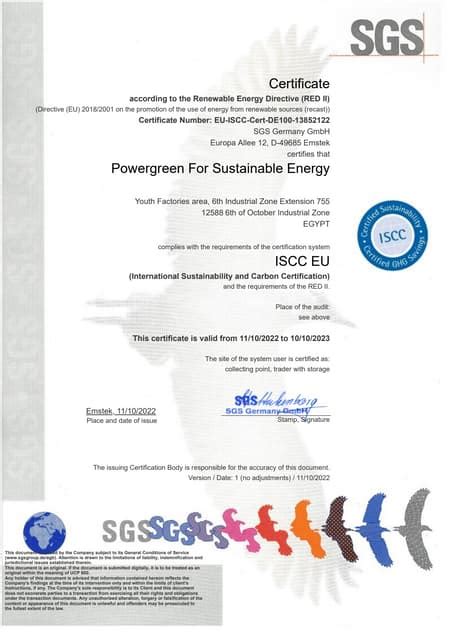 Powergreen Eu Iscc Cert De100 13852122 Pdf