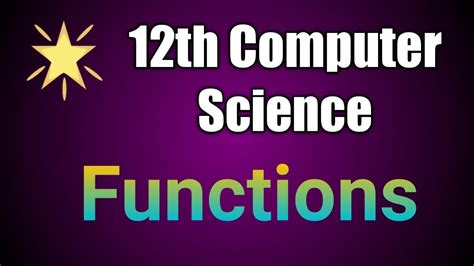 12th computer science functions tamil nadu state board syllabus