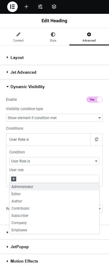 Dynamic Visibility Overview — Jetengine Crocoblock