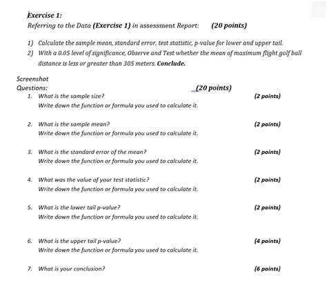 Solved Exercise 1 Referring To The Data Exercise 1 In