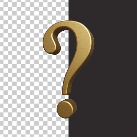 Premium Psd 3d Question Mark Gold