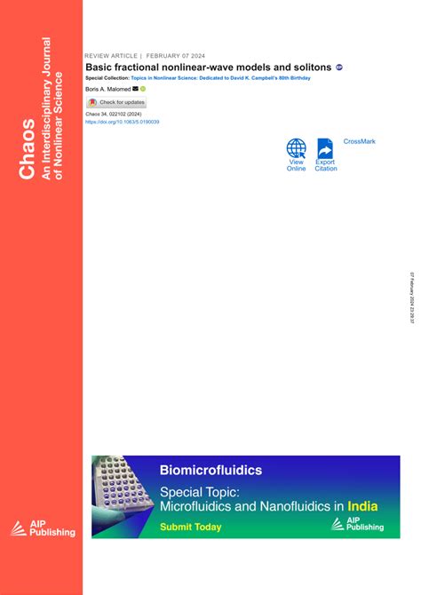 Pdf Basic Fractional Nonlinear Wave Models And Solitons