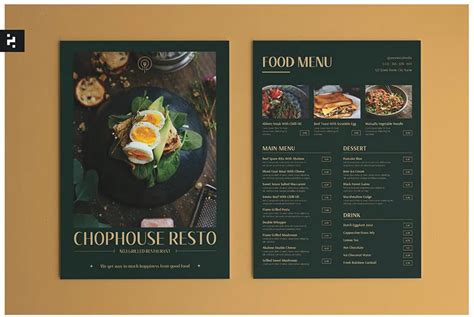 Fancy Restaurant Menu Templates Elegant Restaurant Menu Vorlage