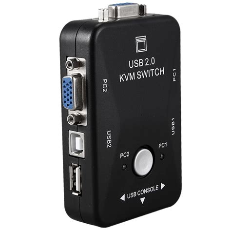 Usb 20 Kvm 스위치 2 포트 Usb 스위처 19201440 Vga Svga 스위치 분배기 박스 컴퓨터 공유 모니터 키보드 잡지
