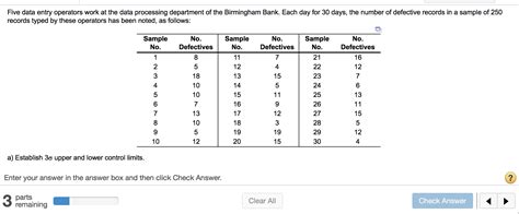 Solved Five Data Entry Operators Work At The Data Processing