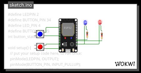 Percobaan 1 Wokwi Esp32 Stm32 Arduino Simulator