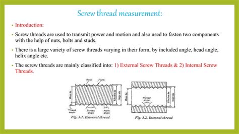 Form Metrology Thread Measurement In Metrology Pptx
