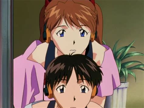 Neon Genesis Evangelion Asuka And Shinji
