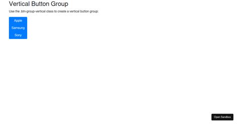 bootstrap 4 button groups vertical codesandbox