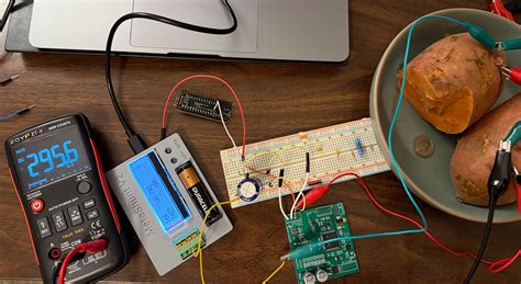 Potato Powered Microcontroller