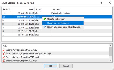 working with storage projects and mql5 storage metaeditor help