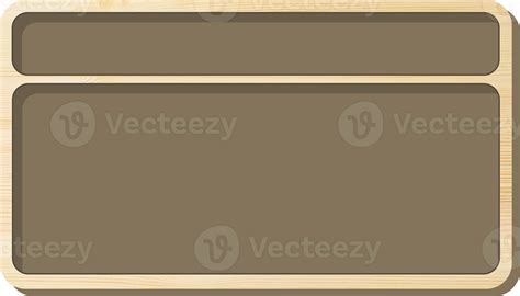 Wooden Panel For Game Ui In Cartoon Style 10977656 Png