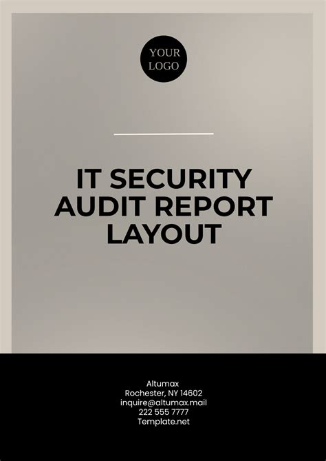 Free It Security Audit Report Layout Template To Edit Online