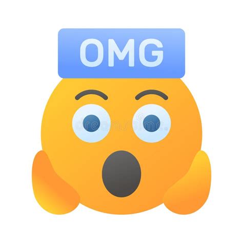 Oh My God Expression Emoji Vector Design Editable Vector Stock Vector