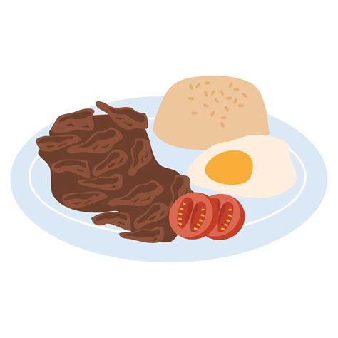 Filipino Breakfast Tapsilog Meal Illustration 50117027 Vector Art At Vecteezy