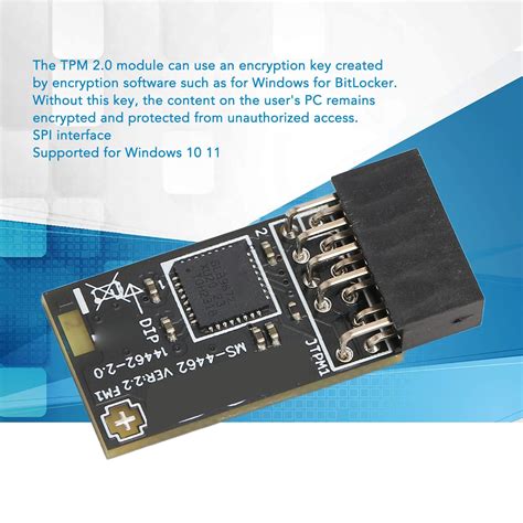 Mua Tpm 2 0 Module Tpm Spi Module 12pin Encryption Security Module With Slb 9672 For