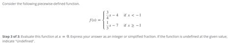 Solved Consider The Following Piecewise Defined Function Chegg