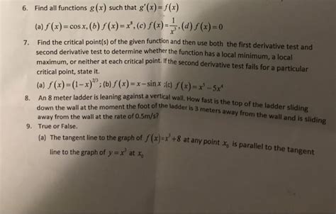 Solved 6 Find All Functions G X Such That G X F X Chegg Com